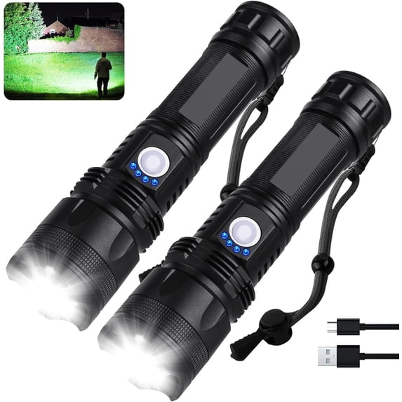 Flashlights 90,000 High Lumens - 2 , Bright Flash Light with 5 Modes ...