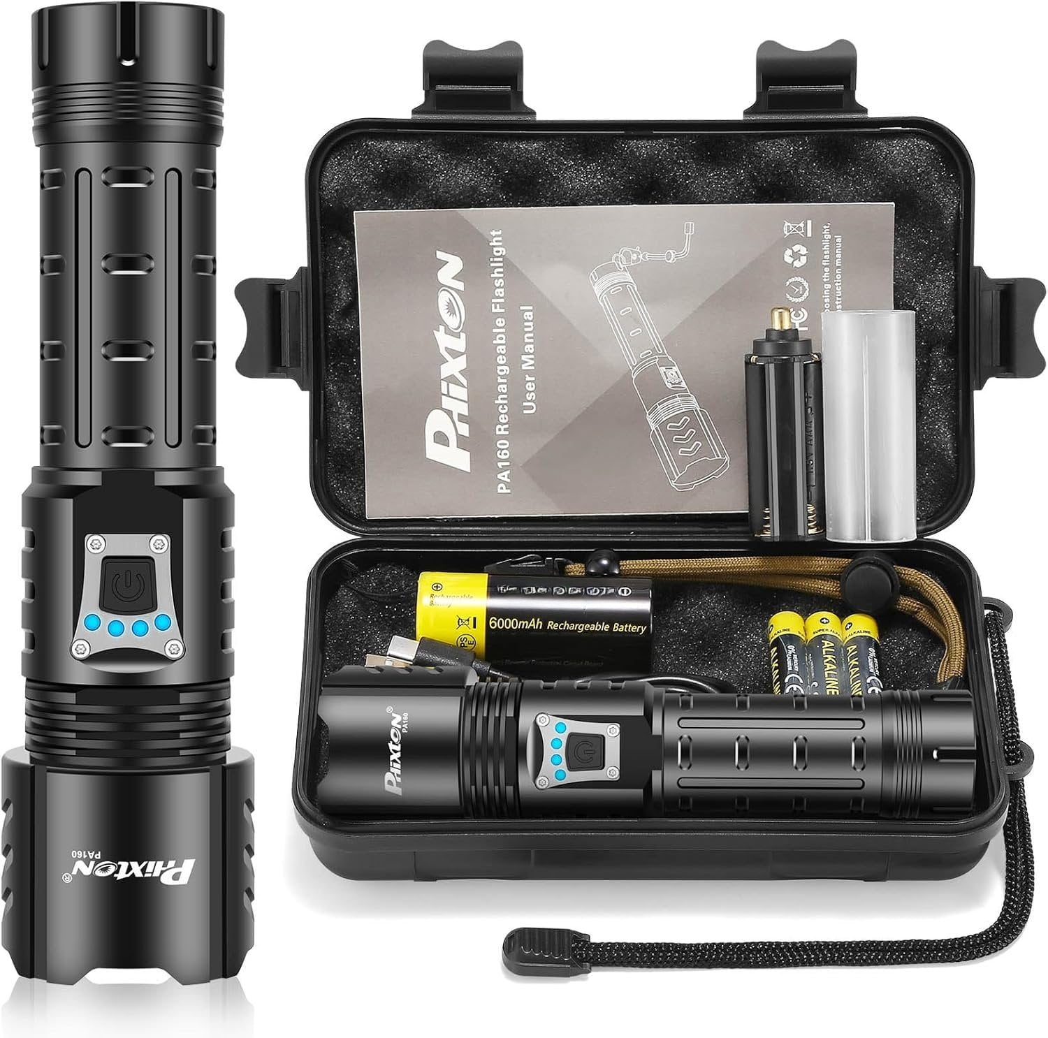 Flashlights High Lumens 10000 Bright Long Range 3280FT, Long Lasting ...