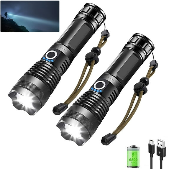 Ggpg 100000 High Lumens Flashlights,Usb Rechargeable Powerful ...