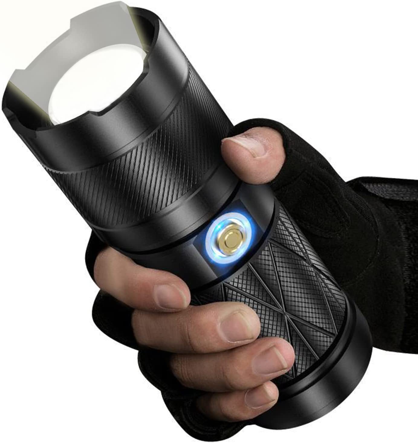 Flashlights High Lumens LED Rechargeable , Tactical Flashlights 120000 ...