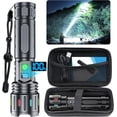 Flashlights High Lumens Rechargeable - 1500 Meters Long Beam Super ...
