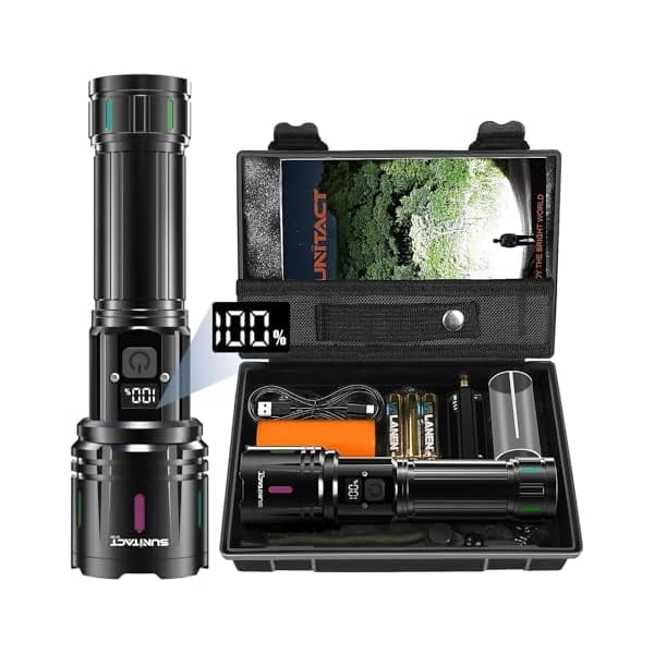 Flashlights LED High Lumens Rechargeable, 980000 Lumens XHM90.2 Super ...