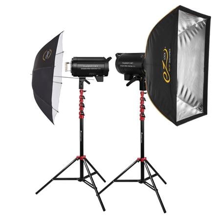Flashpoint Studio Pro 1000 III-V R2 Monolight 2-Light Kit,Stand ...