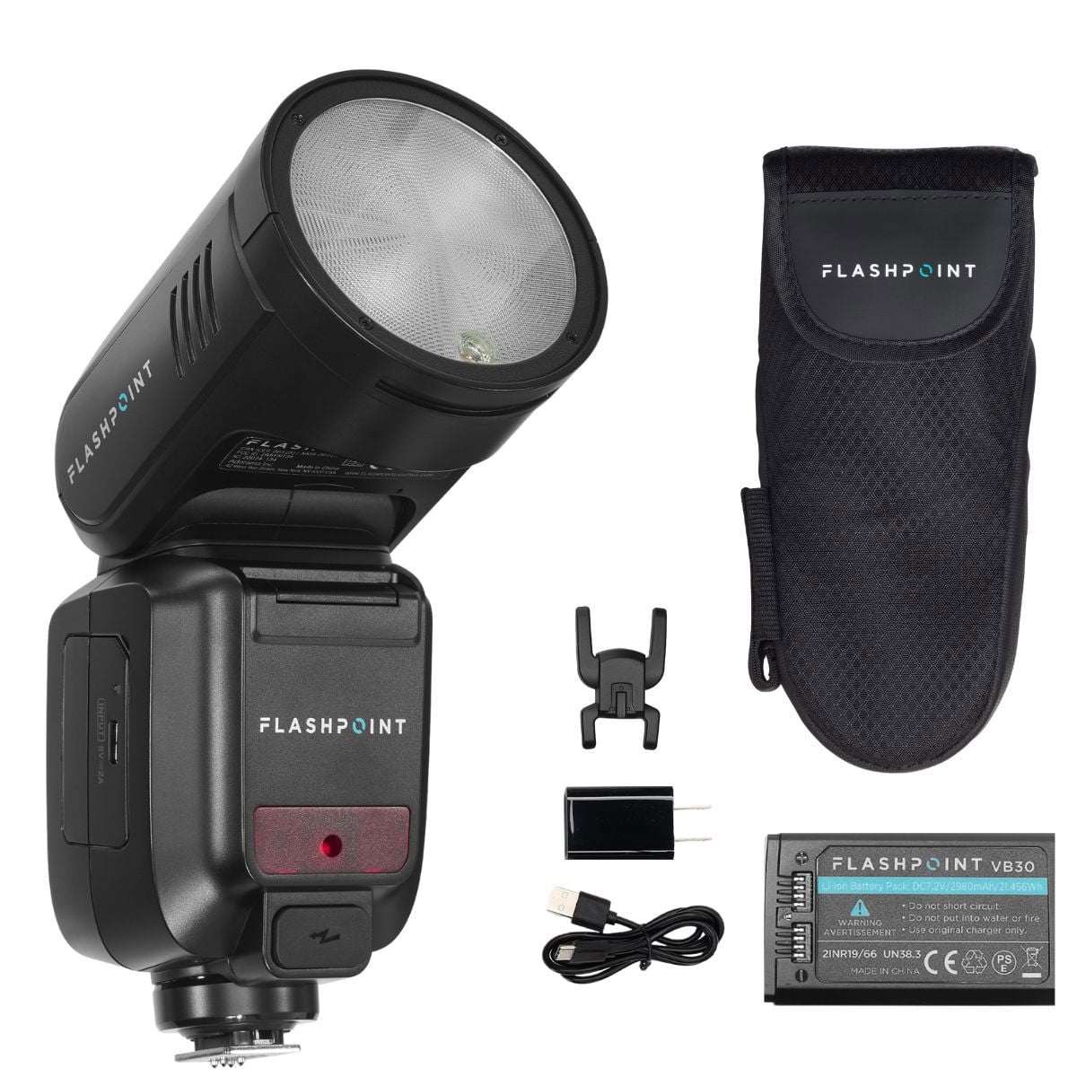 Flashpoint X100 TTL R2 On Camera Li-on Round Head Flash For Canon ...