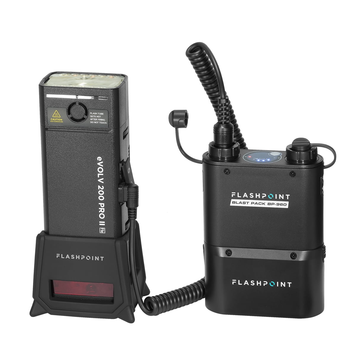 Flashpoint eVOLV 200 Pro II TTL Pocket Flash Kit With BP-960 Blast Pack ...
