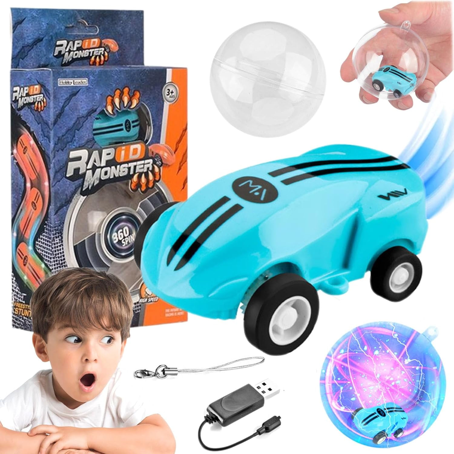 Flashspin Mini Racer, Rapid Monster Toys, Rapid Monster Rc Stunt Car ...
