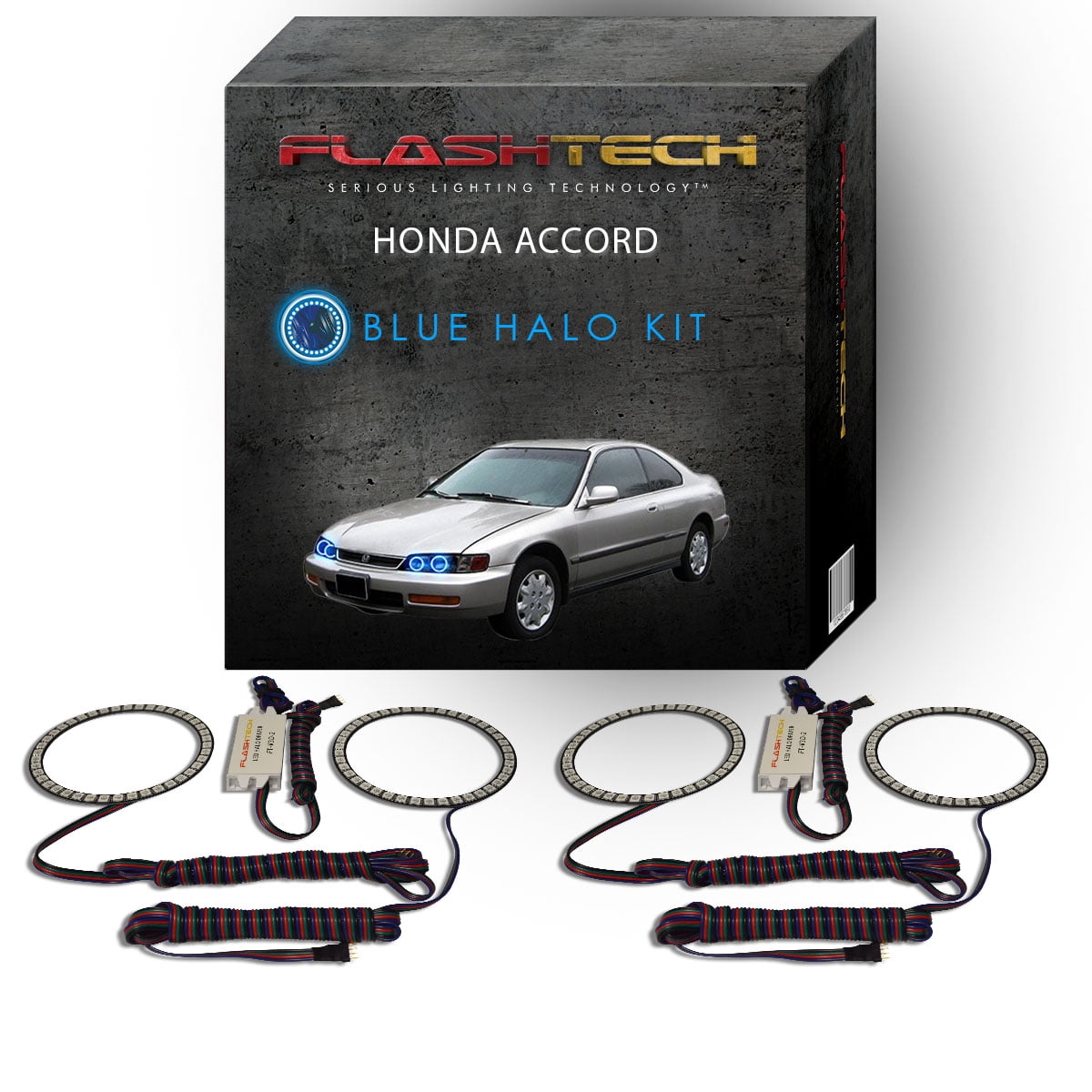 Flashtech Blue Angel Eye LED Headlight Halo Ring kit for 1994-1997 ...