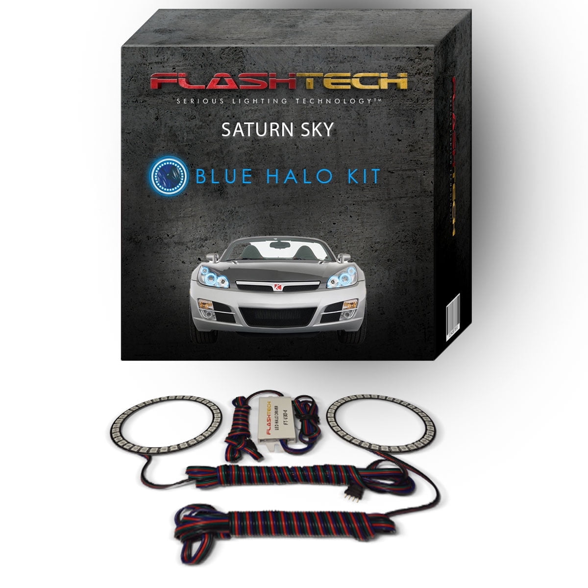 Flashtech Blue Angel Eye LED Headlight Halo Ring kit for 2007-2010 ...