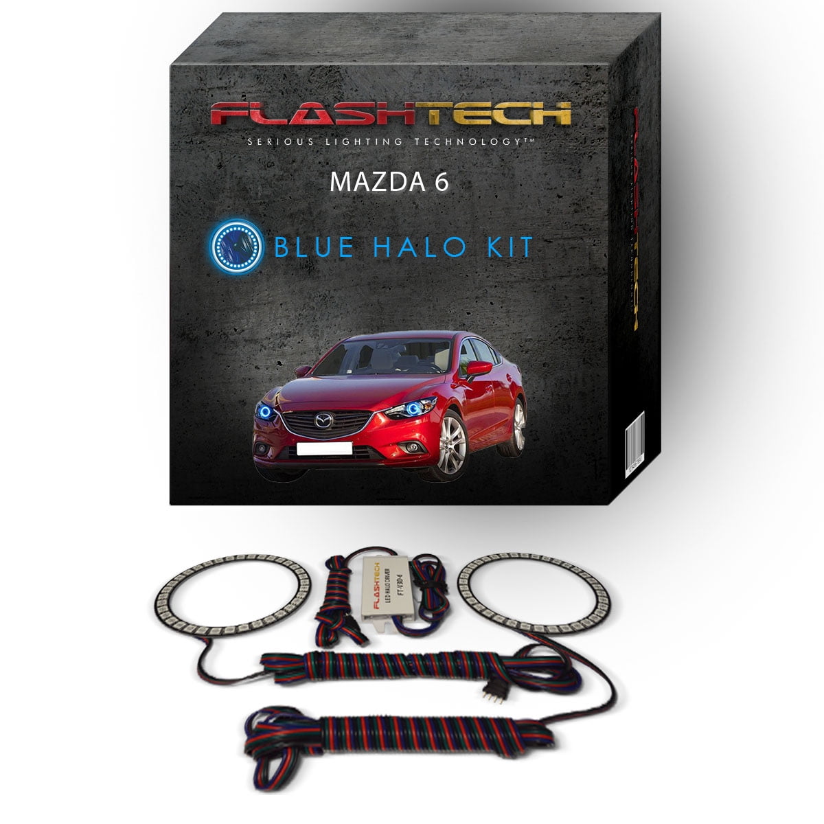 Flashtech Blue Angel Eye LED Headlight Halo Ring kit for 2014-2015 ...