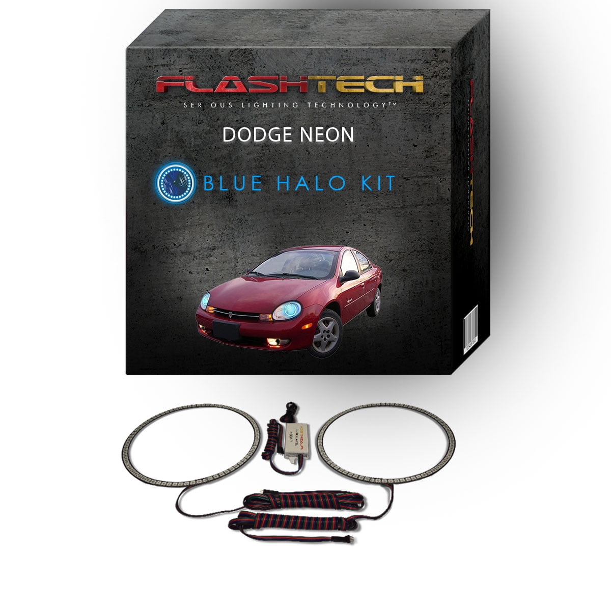 Flashtech Blue Angel Eye LED Headlight Halo Ring kit for 2000-2002 ...