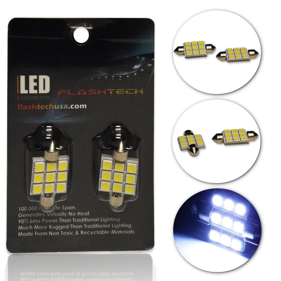 Flashtech Extremely Bright LED Bulbs for Car Interior Dome Map Door ...