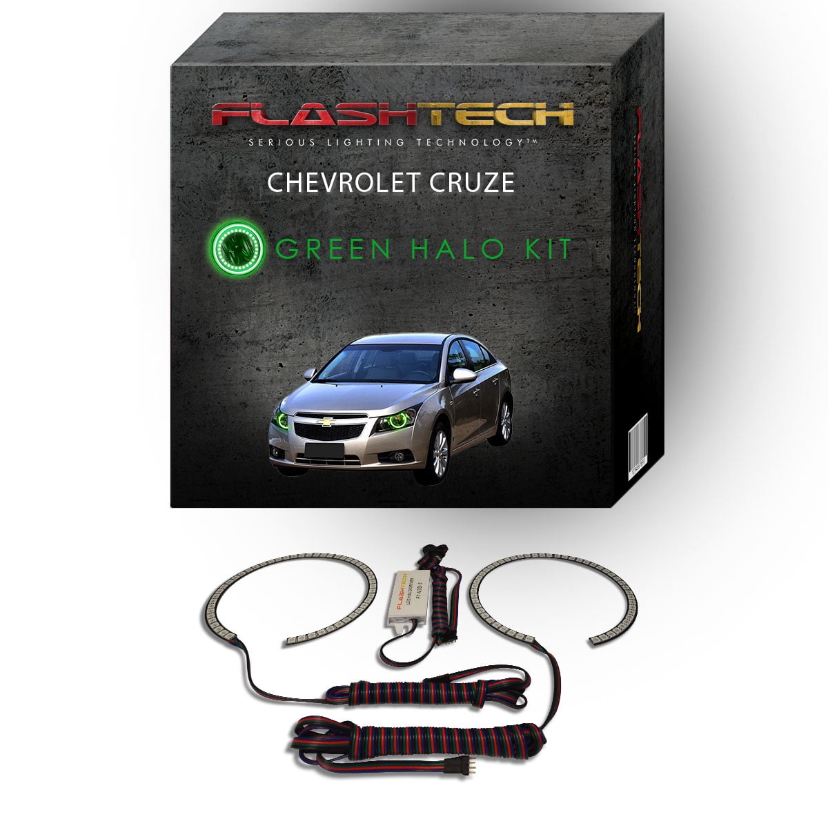 Flashtech Green Angel Eye LED Headlight Halo kit for 2011-2015 ...