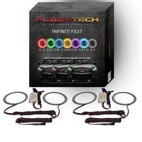 Flashtech LED RGB Multi Color Halo Ring Headlight Kit for Hyundai ...