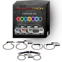 Flashtech RGB LED Halo kit & IR Remote for 2005-2010 Dodge Charger ...