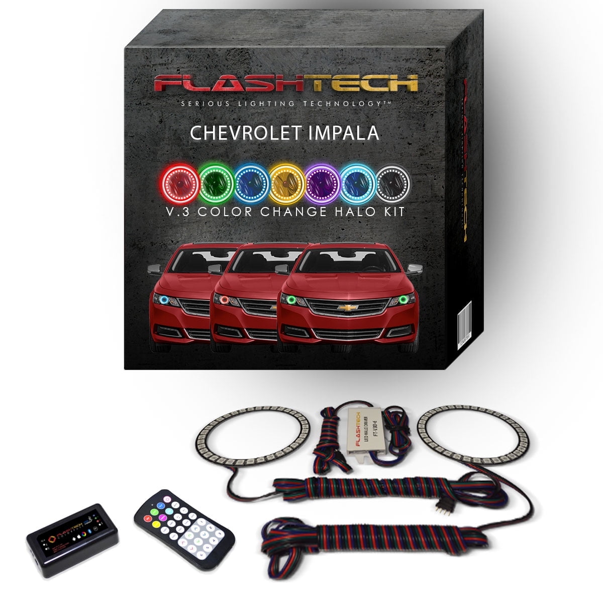 Flashtech RGB Multi Color Bluetooth LED Halo kit for 2014-2016 ...