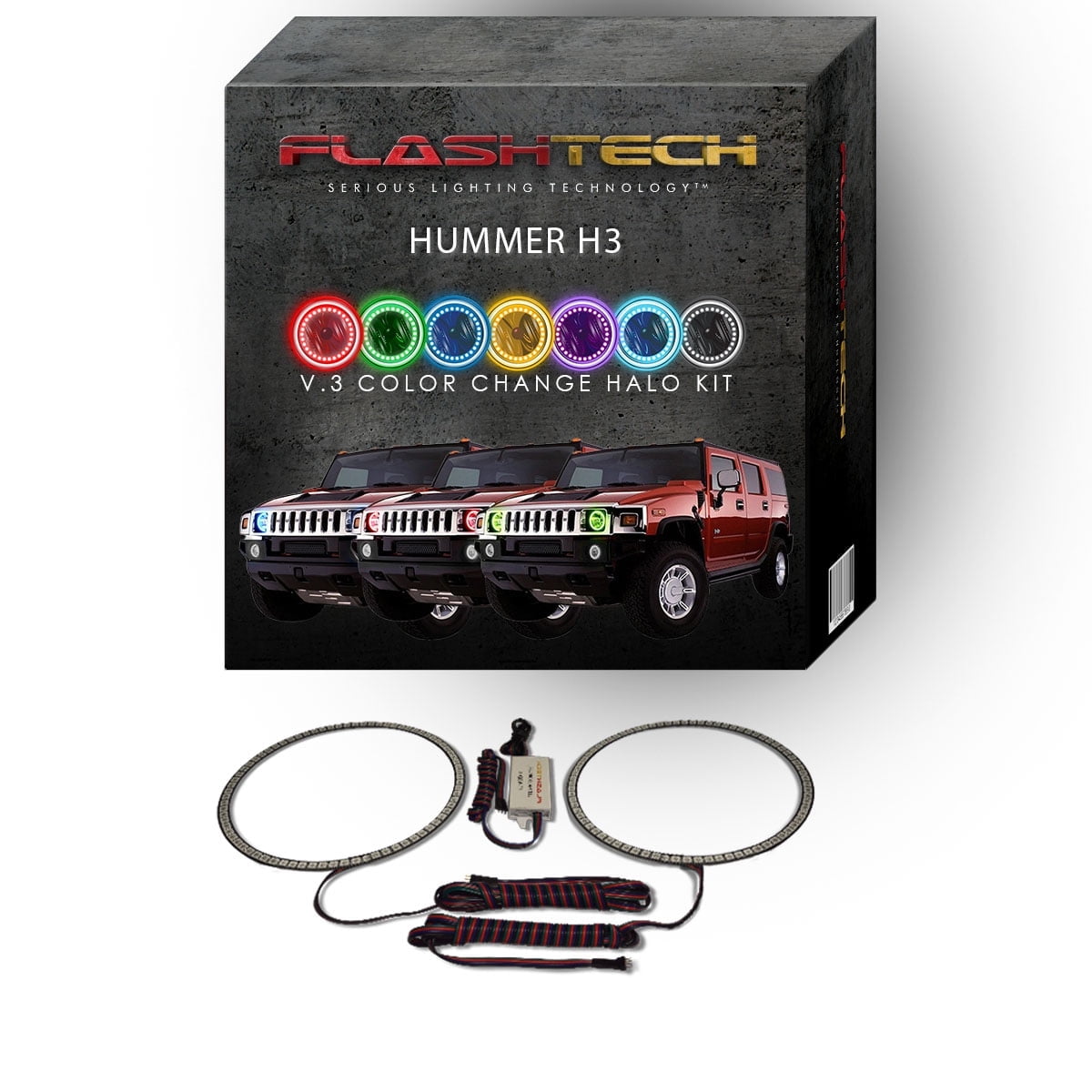 Flashtech RGB Multi Color Changing LED Halo Ring kit for 2006-2010 ...