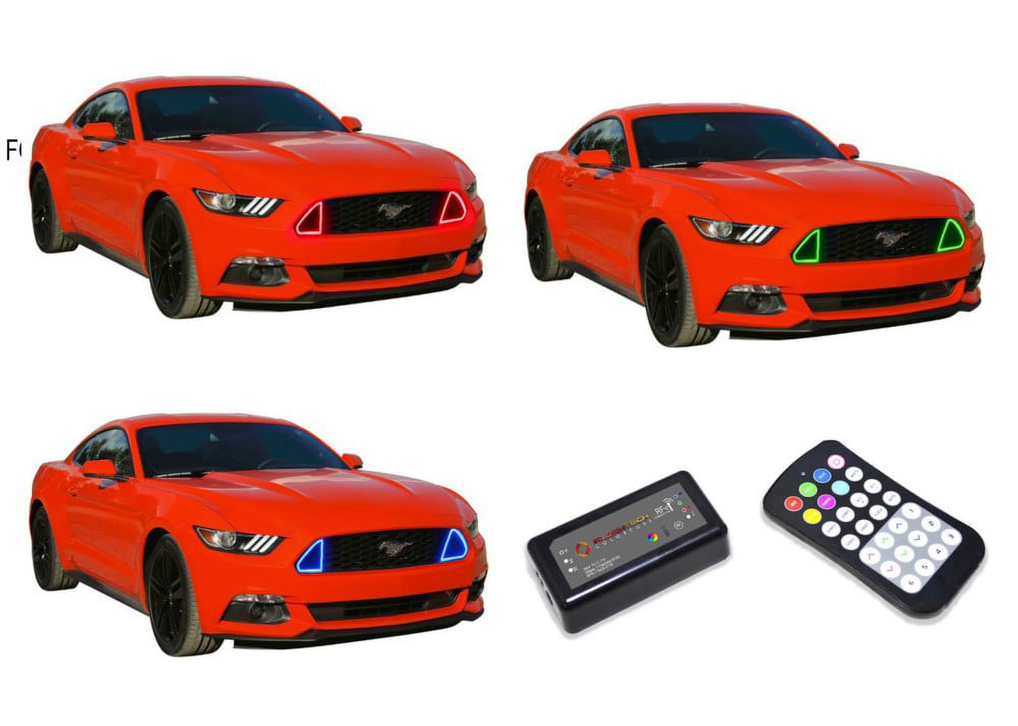 Flashtech RGB Surface Mount LED Halo kit with RF Remote for 15-17 Ford ...