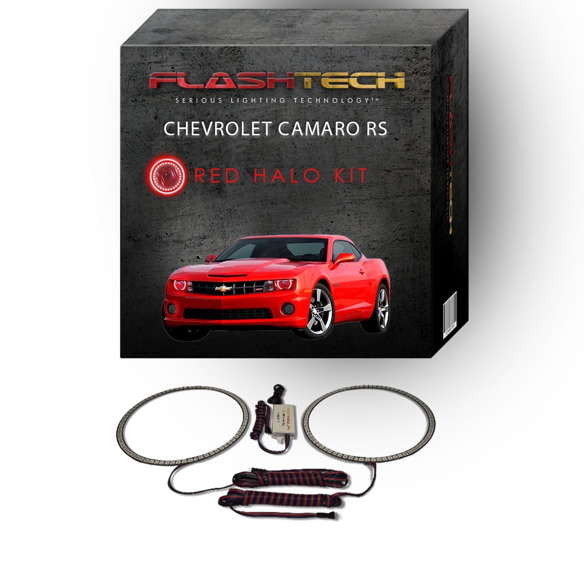 Flashtech Red Angel Eye LED Headlight Halo kit for 2010-2013 Chevrolet ...