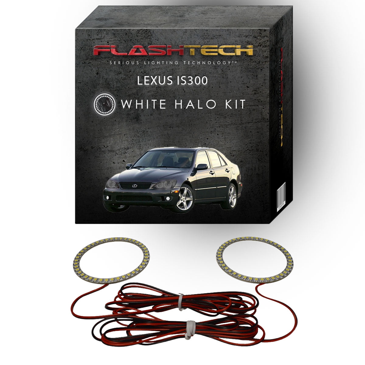 Flashtech White Angel Eye LED Fog Light Halo Ring kit for 2001-2005 ...