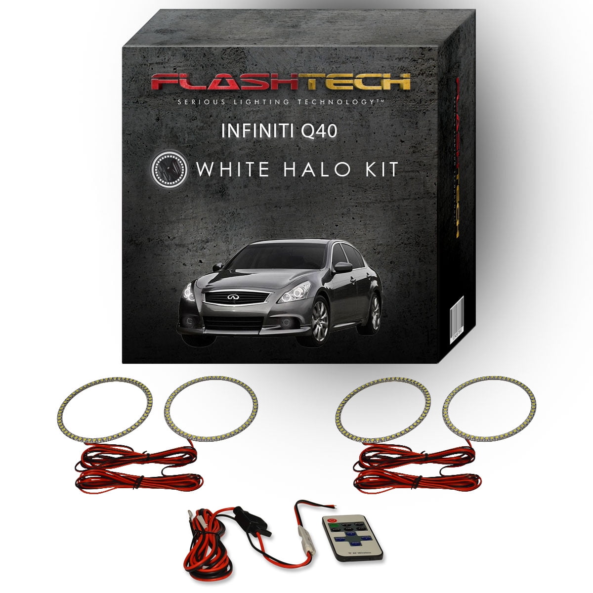 Flashtech White Angel Eye LED Halo kit & RF Remote for 2014-2015 ...