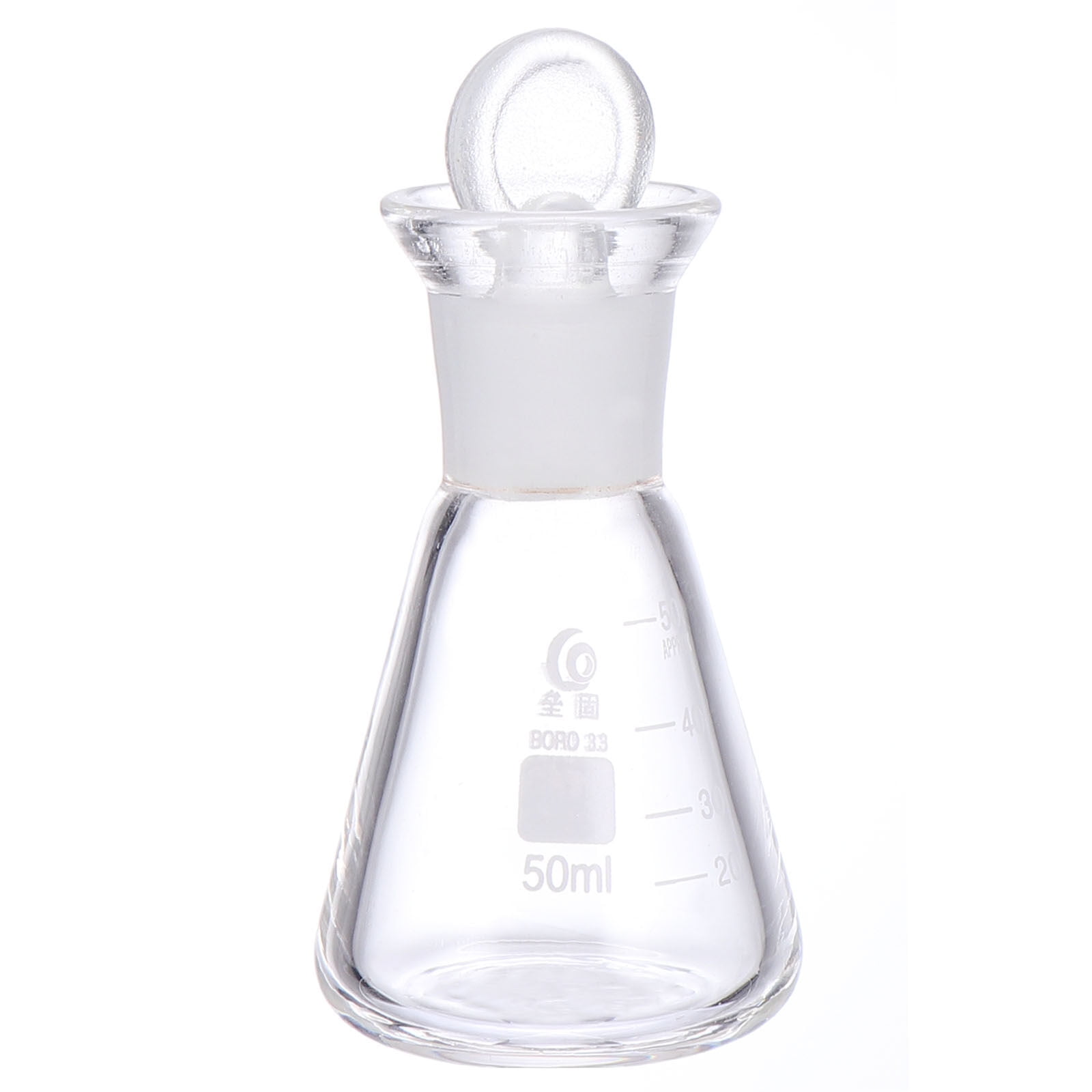 MIPCASE Borosilicate Glass Conical Flask for Lab Storage with Ground ...