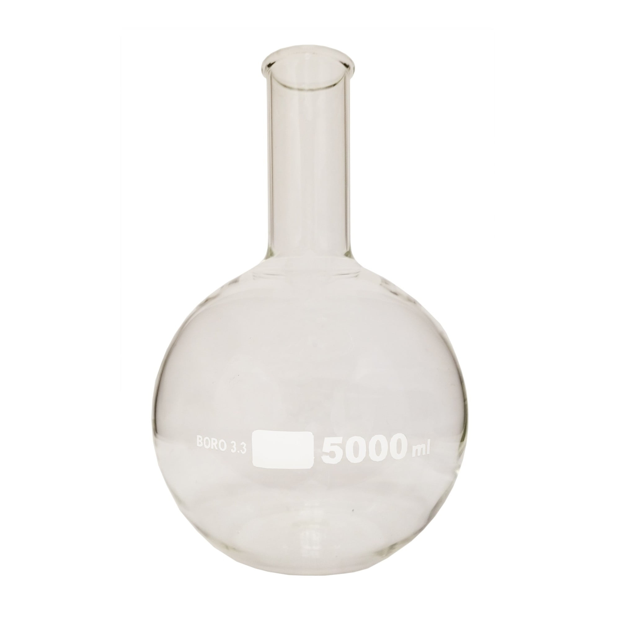Flask Flat-Bottom Florence Boiling Flask, Standard Neck, 5000ml capacity. Made from Borosilicate ...