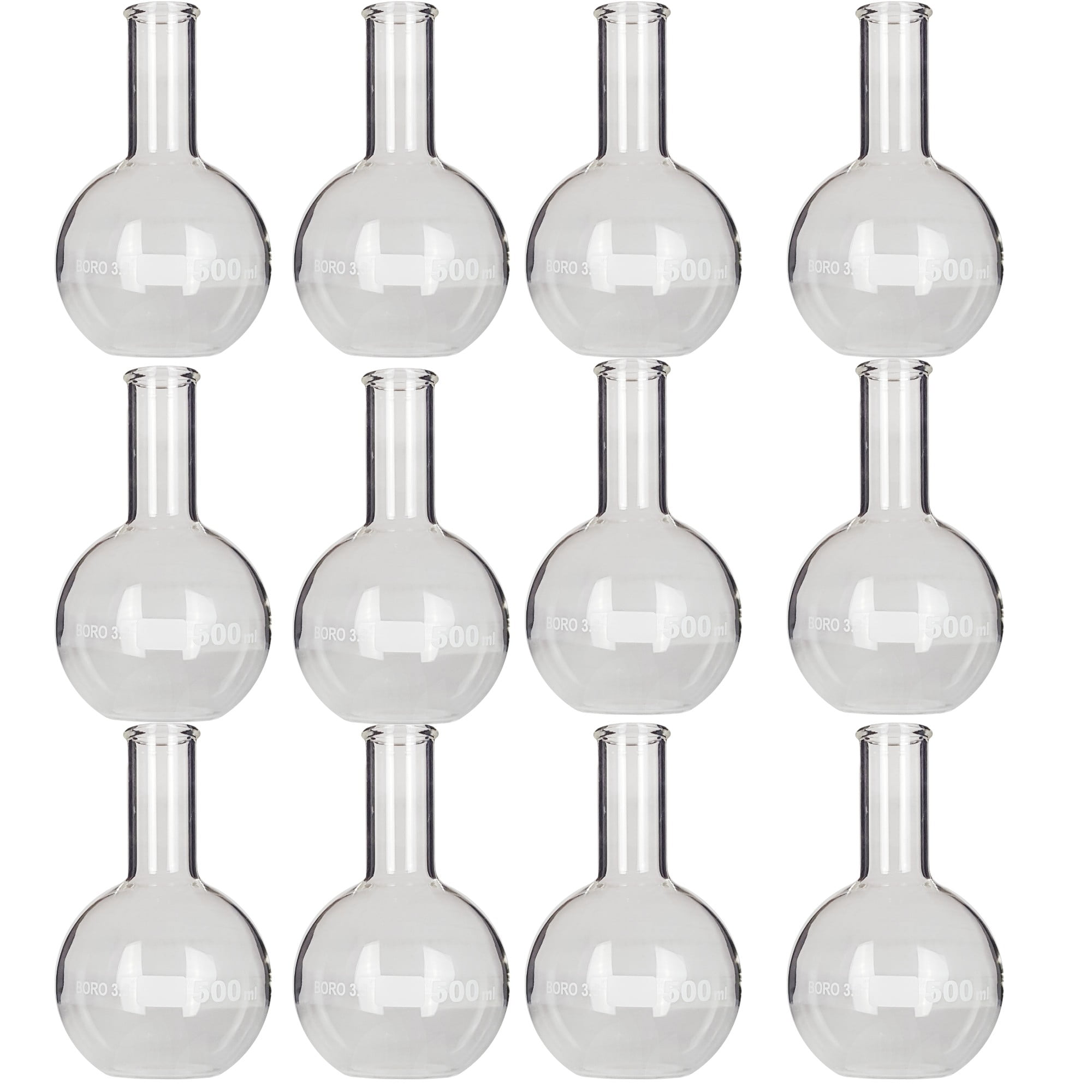 Flask Flat-Bottom Florence Boiling Flask, Standard Neck, 500ml capacity ...