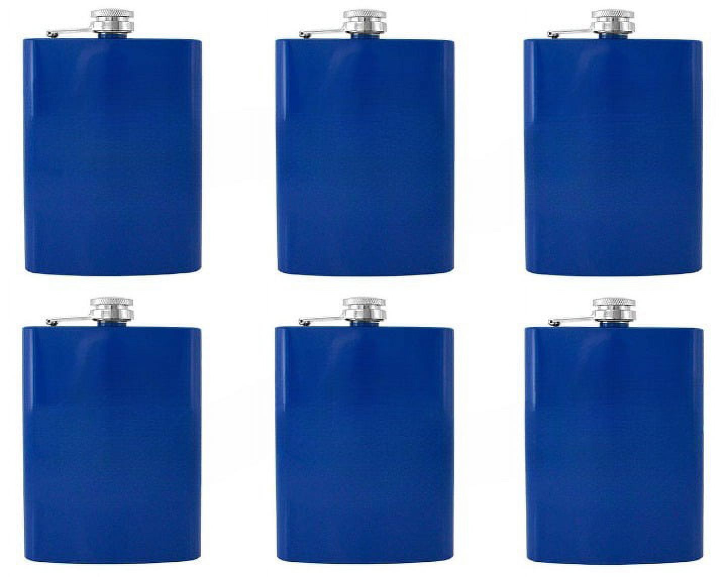 Flask Set of 6, Flask, Wedding Flask, Hip Flask, Groomsmen Flasks (Blue Regular) - Walmart.com