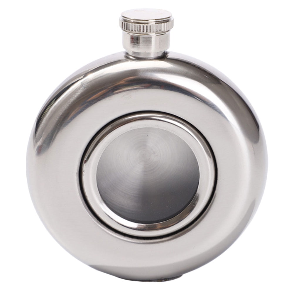 Flask for Liquor Bottles Round Flagon Glass Containers Liquids Wine ...