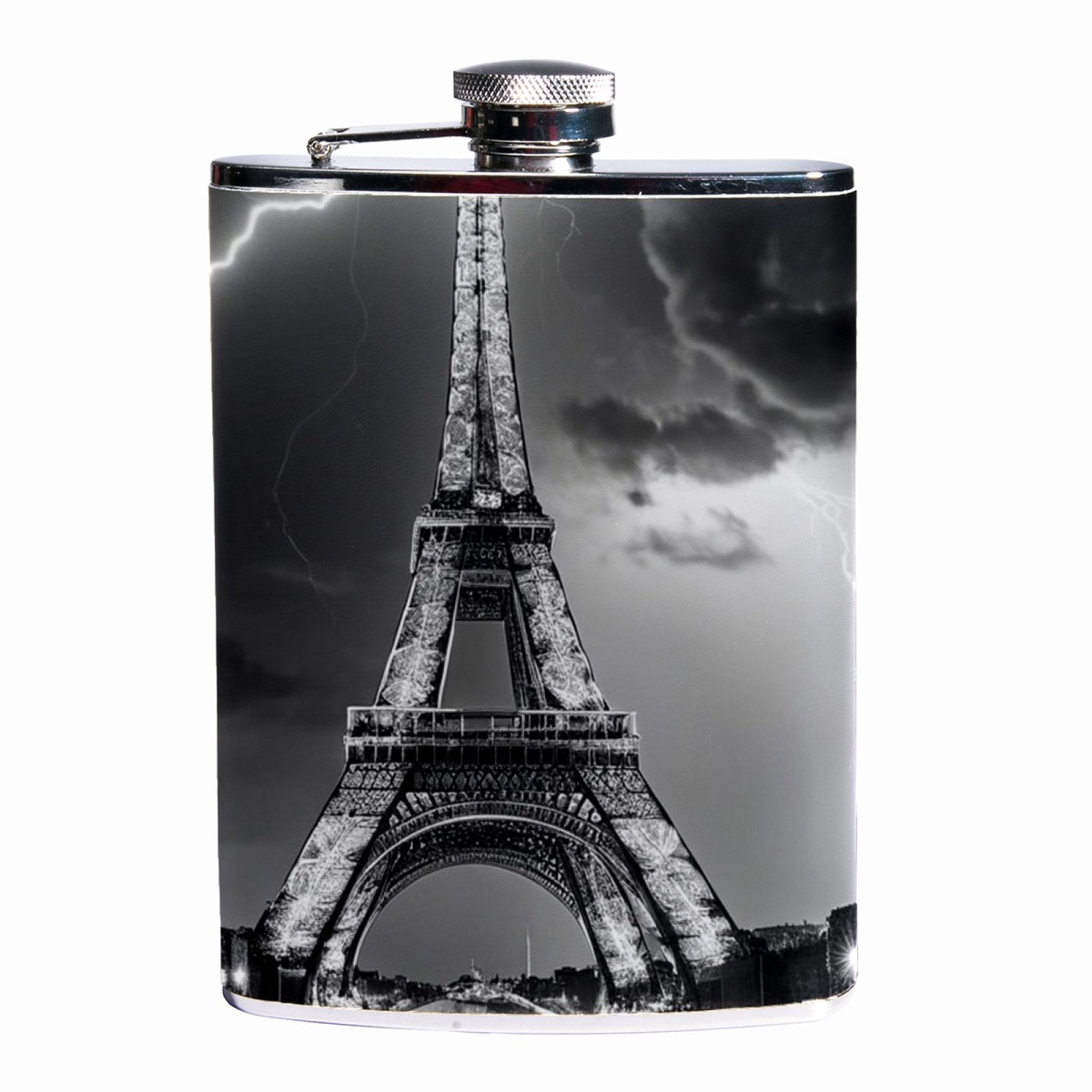 Flask with Never-Lose Cap, Stainless Steel Hip Flask Leak-Proof Flask ...