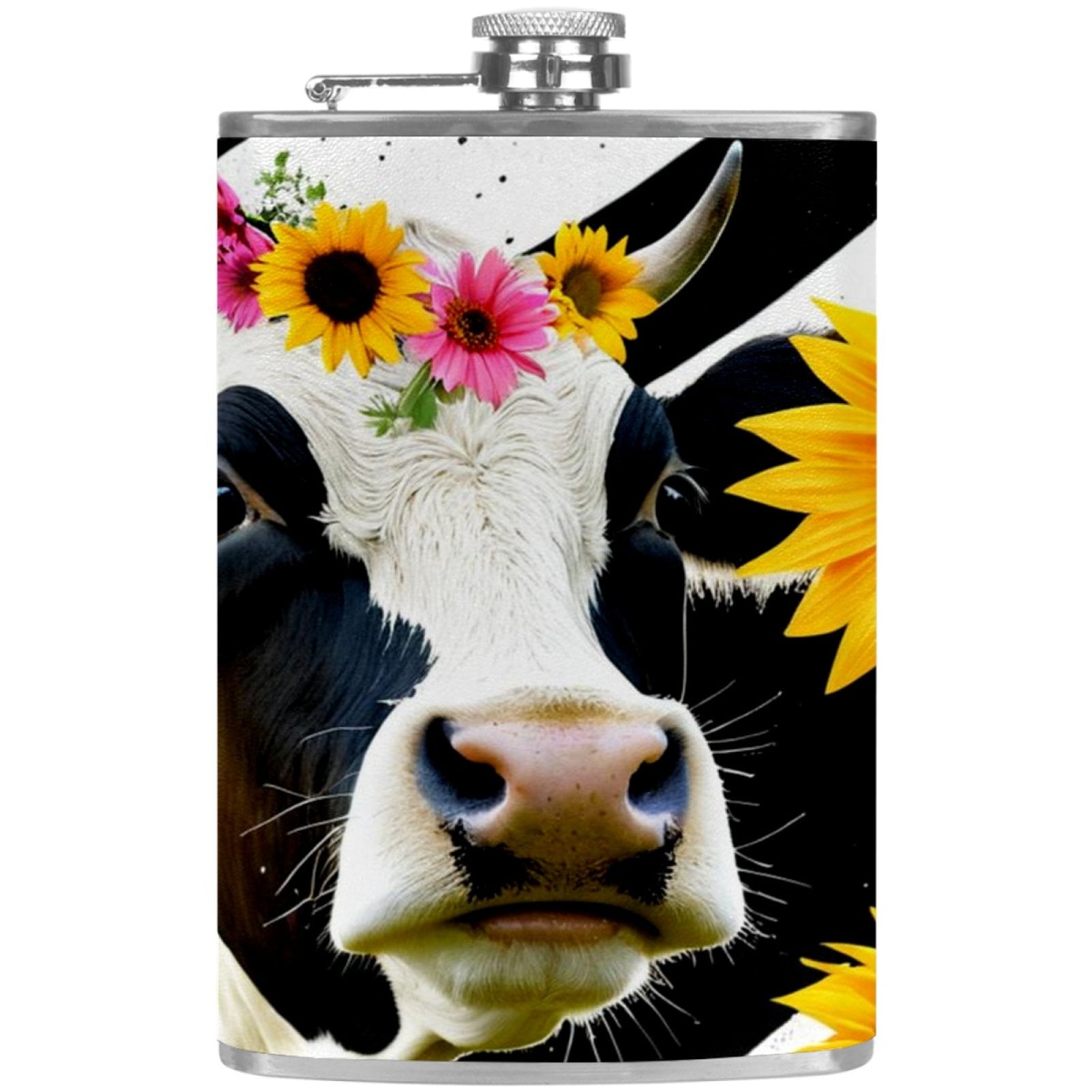 Flask with Never-Lose Cap, Stainless Steel Hip Flask Leak-Proof Flask ...