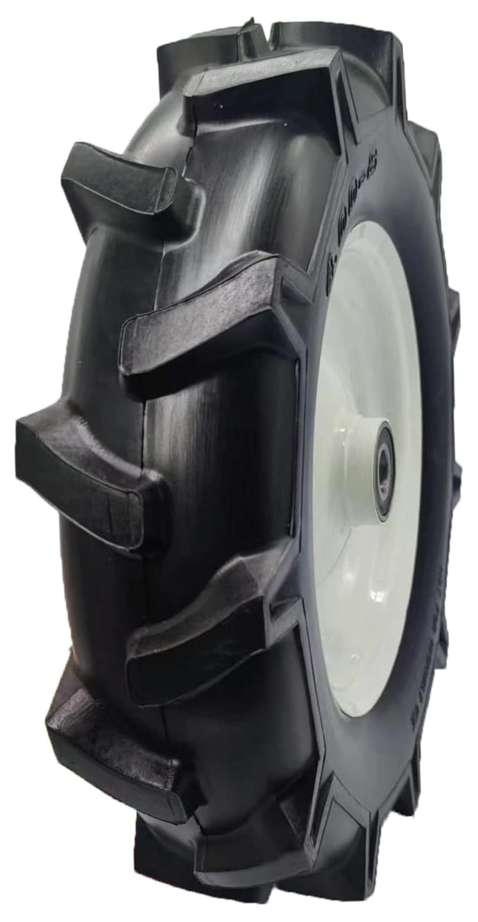 Flat 4.80/4.00-8 Tire and Wheel with 3/4 & 5/8 Bearings, 3-6” Hub Tractor Tread Tire & Rim for ...