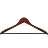 Flat Anti-Theft Sui Hanger with Walnut Finish and P-Nail, (Box of 50 ...