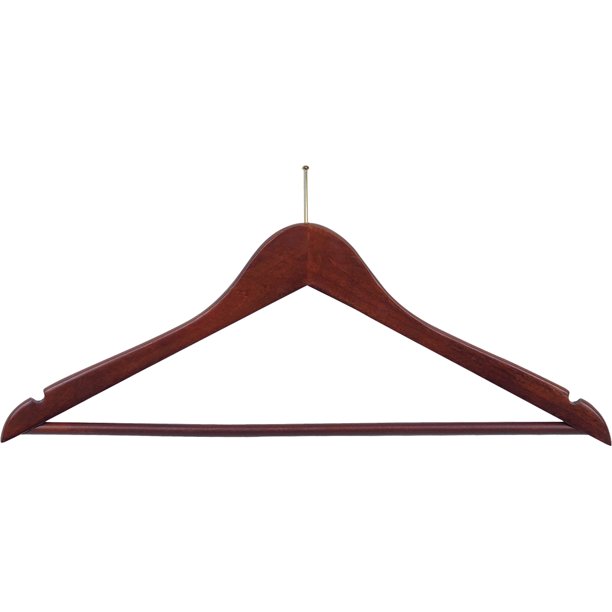 Flat Anti-Theft Sui Hanger with Walnut Finish and P-Nail, (Box of 50 ...
