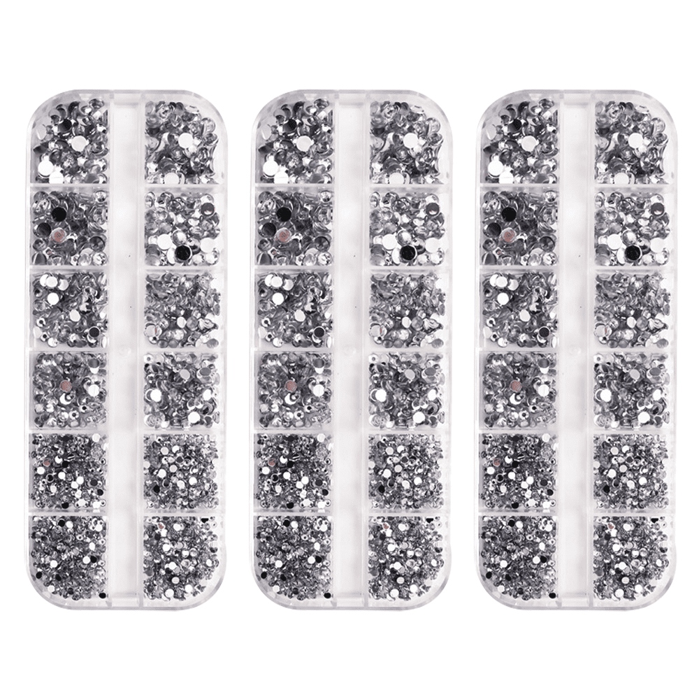 Flat Back Crystal Rhinestones Round Gems - style 5 - Walmart.com