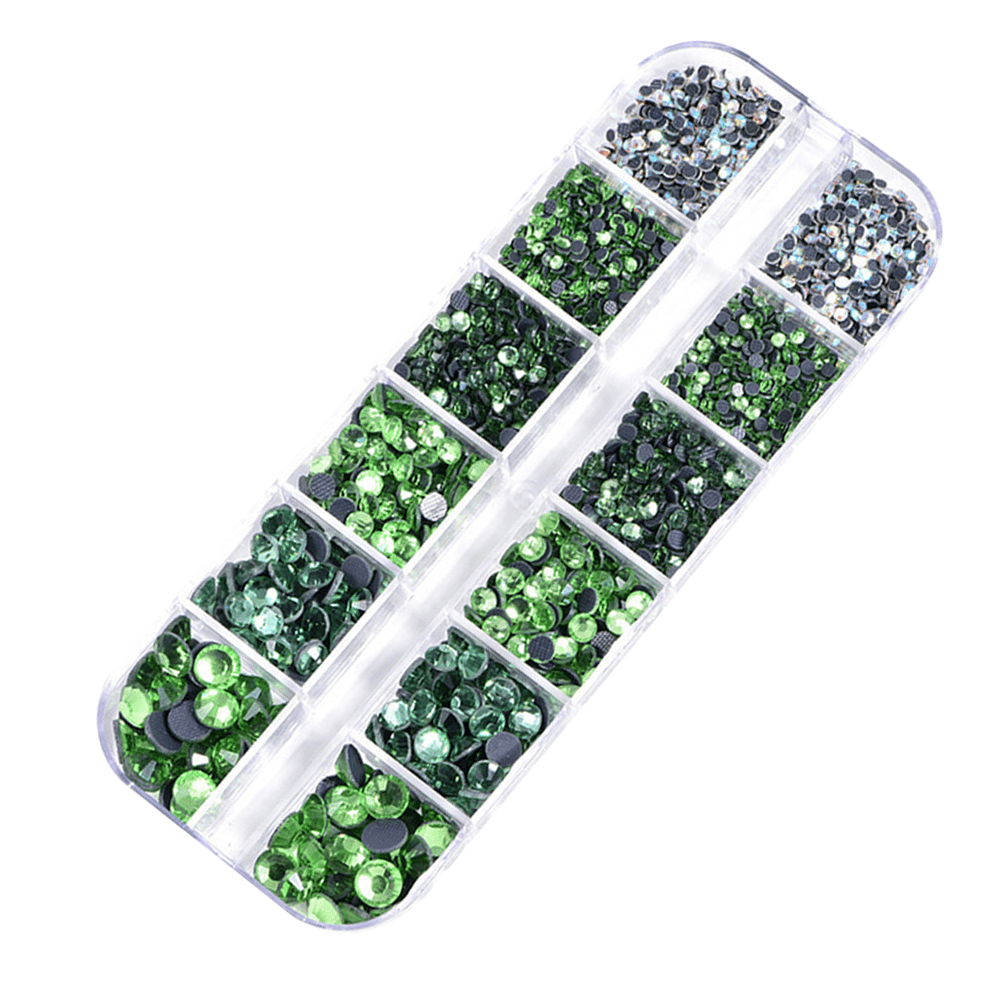 Flat Back Gems Round Crystal Rhinestones for Crafts Nail Face Art ...