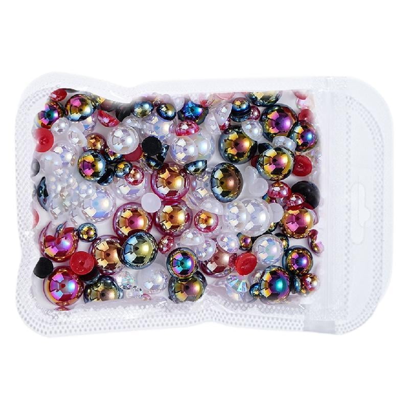 Flat Back Pearls Nails Art 3d Rhinestones Half Round Pearls Beads ...