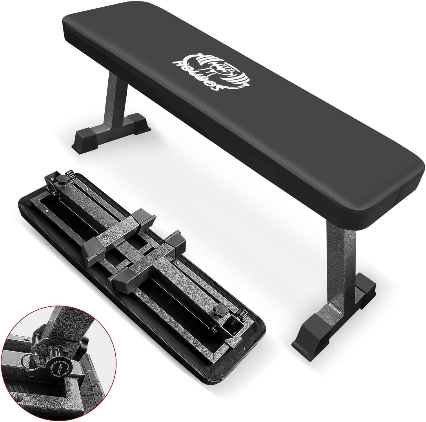 Flat Bench, Flat Weight Workout Exercise Bench Easy,Assembly,Foldaway ...