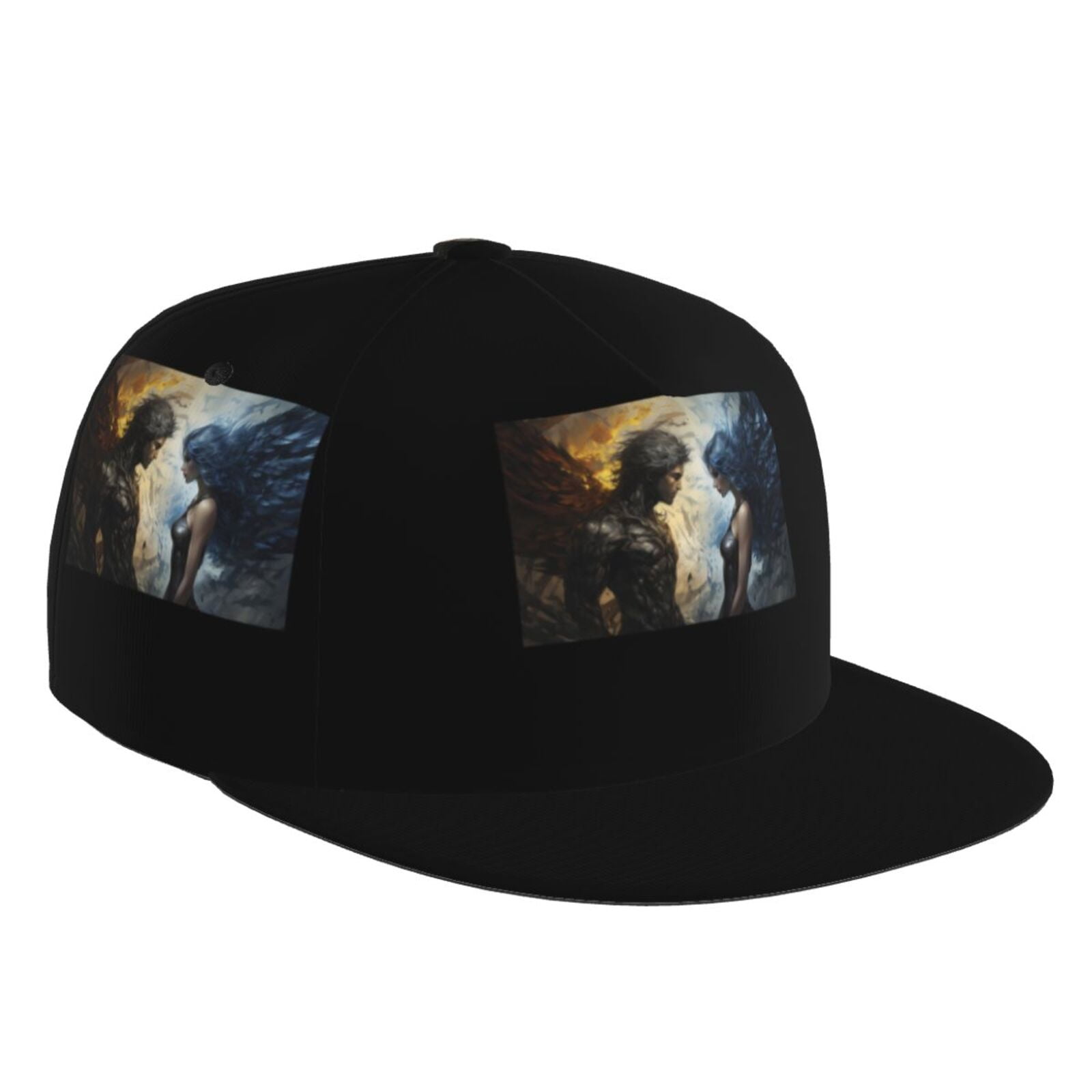 Flat Bill Baseball Cap - Armored Knight Couple Adjustable Snapback Hat ...