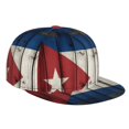 Flat Bill Baseball Cap Retro Cuban Flag Hip Hop Snapback Hat for Men ...