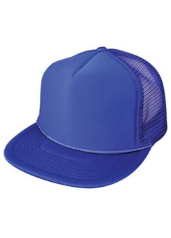 DALIX Classic Trucker Cap Flat Bill Adjustable Snapback 5 Panel Plain ...