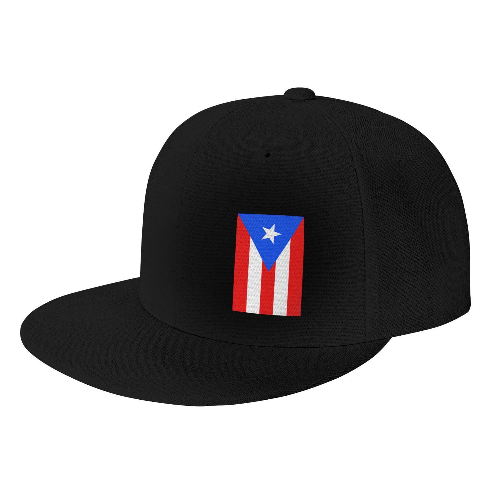 Flat Bill Brim Hat Adjustable Baseball Cap Pr Puerto Rico-Flag Mens ...
