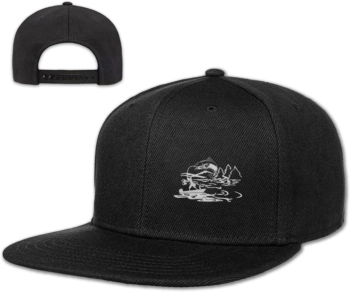 Flat Bill Hats for Women Skeleton Hand Rose Flat Bill Hat Mens Snap ...