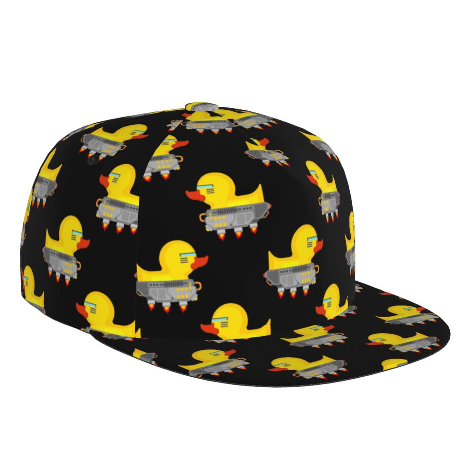Flat Bill Trucker Hats for Women Men - Cartoon Mechanical Cool Duck ...
