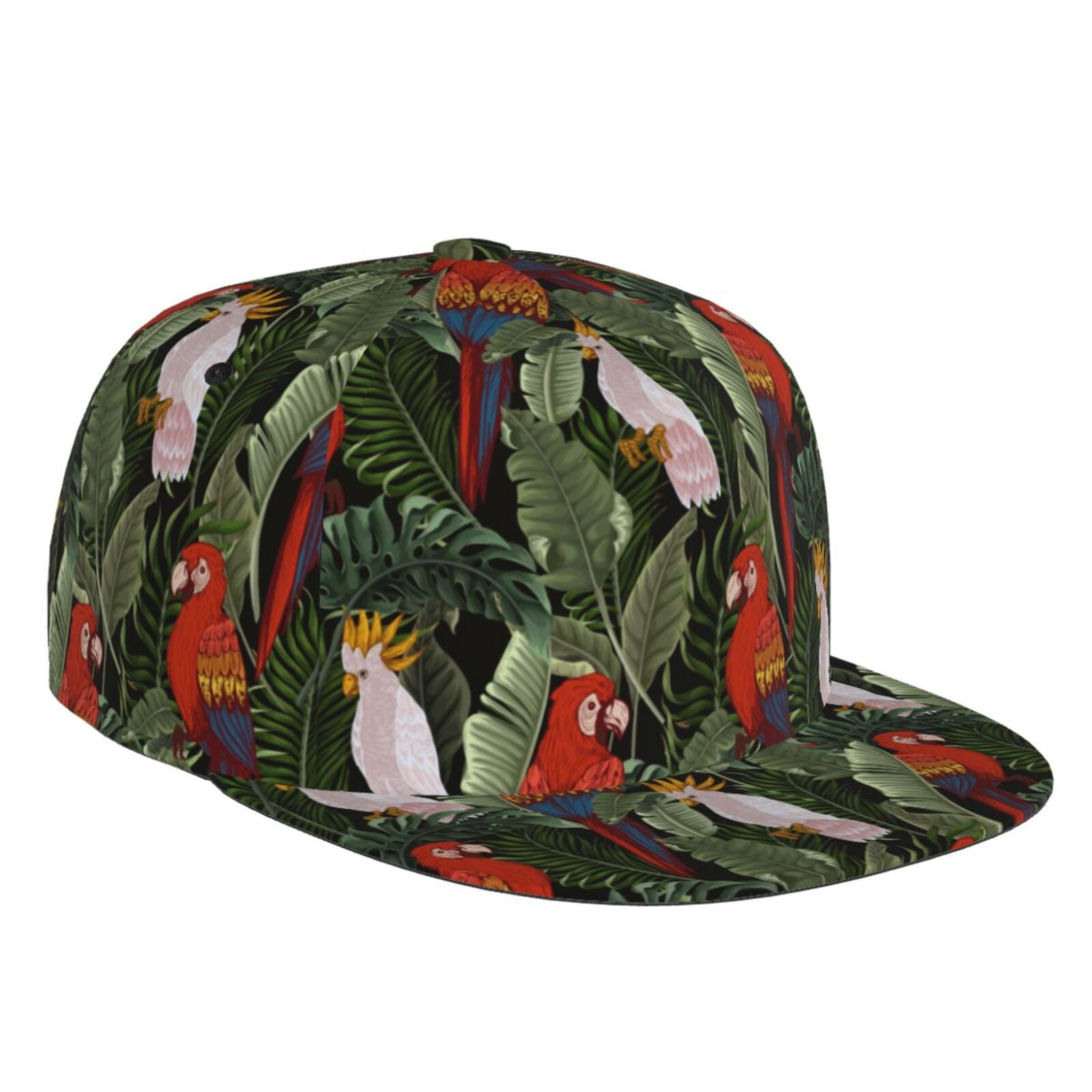 Flat Bill Trucker Hats for Women Men - Edgy Cute Parrot Plant ...