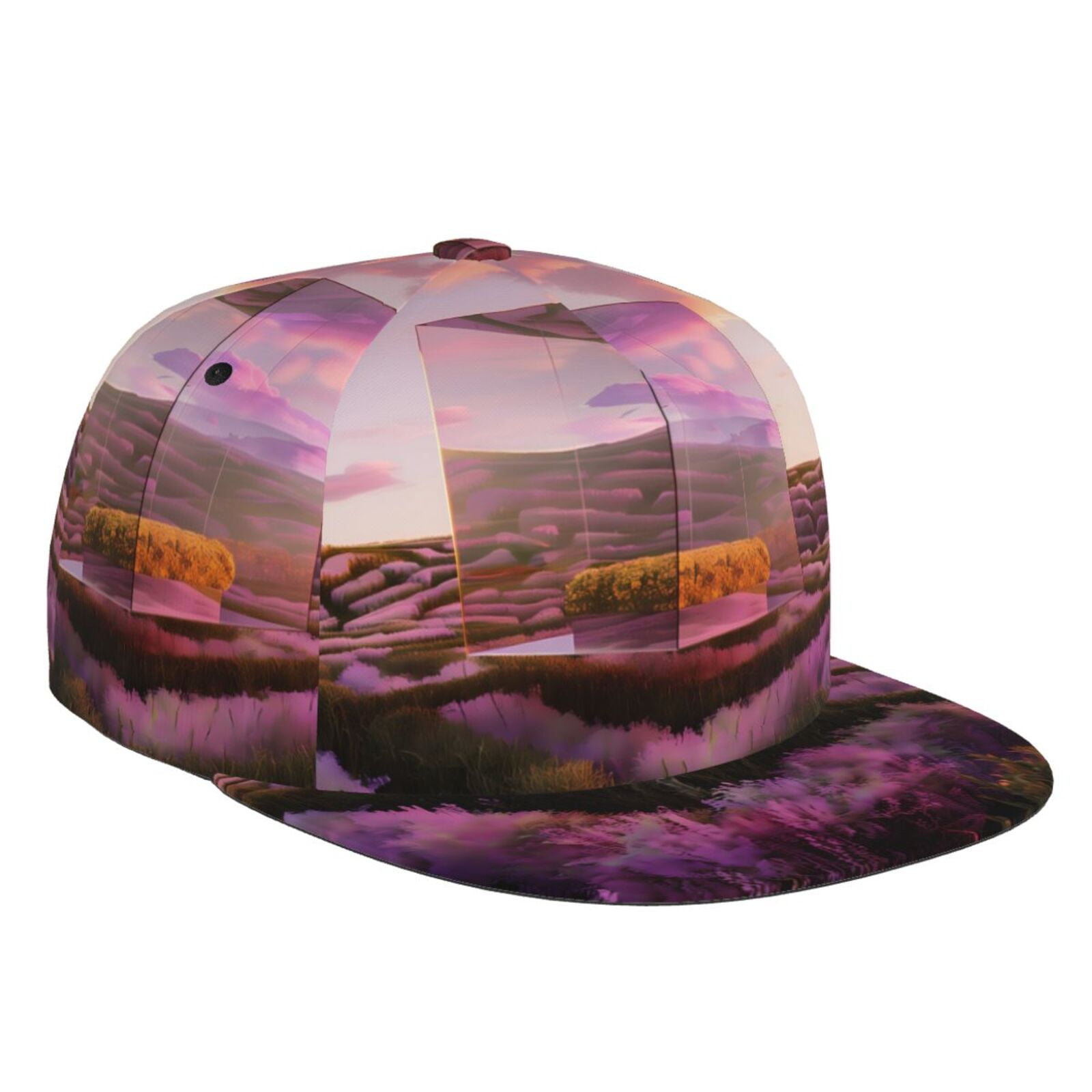 Flat Bill Trucker Hats for Women Men - Lavender Fields Mirror Cube ...