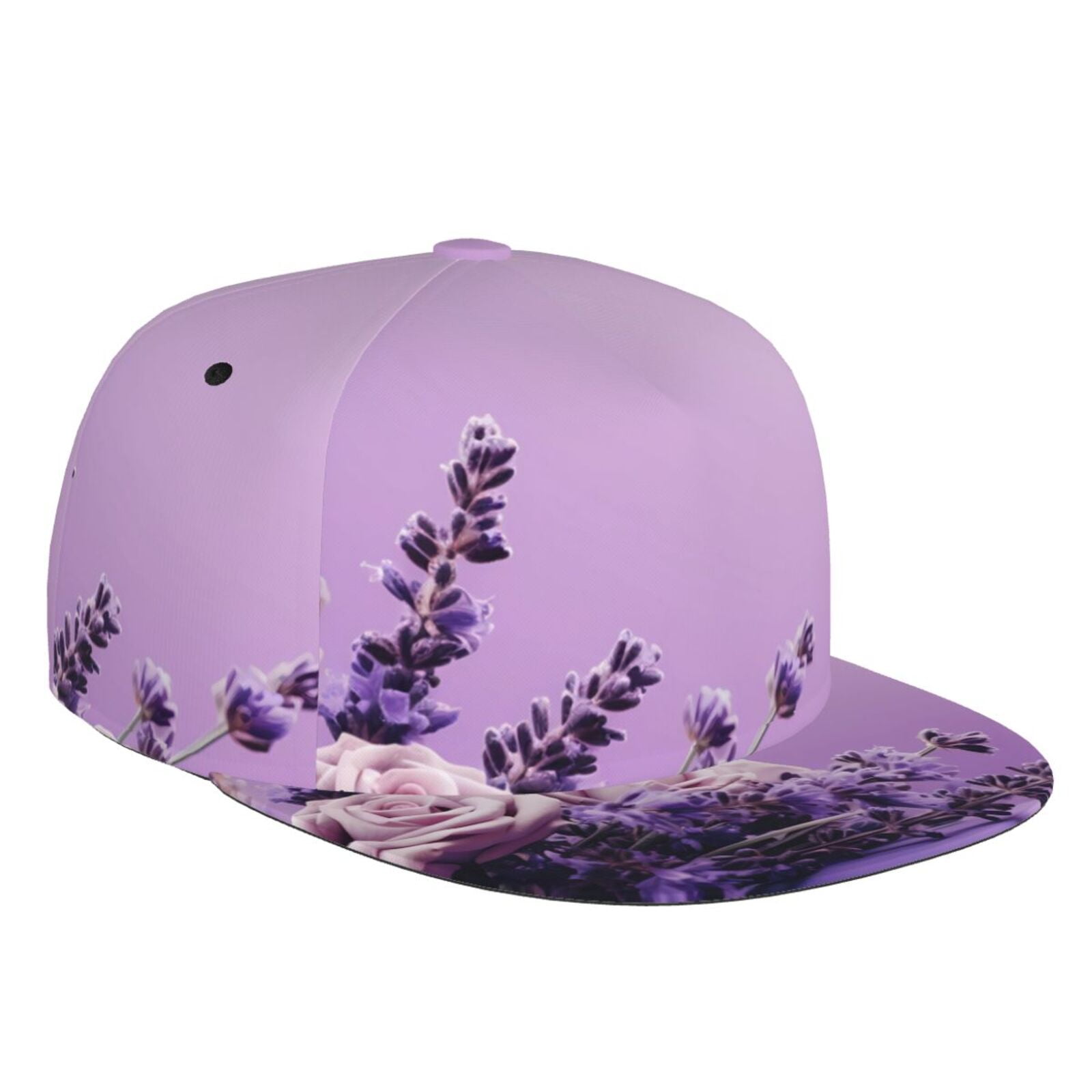 Flat Bill Trucker Hats for Women Men - Lavender Roses Arrangement ...