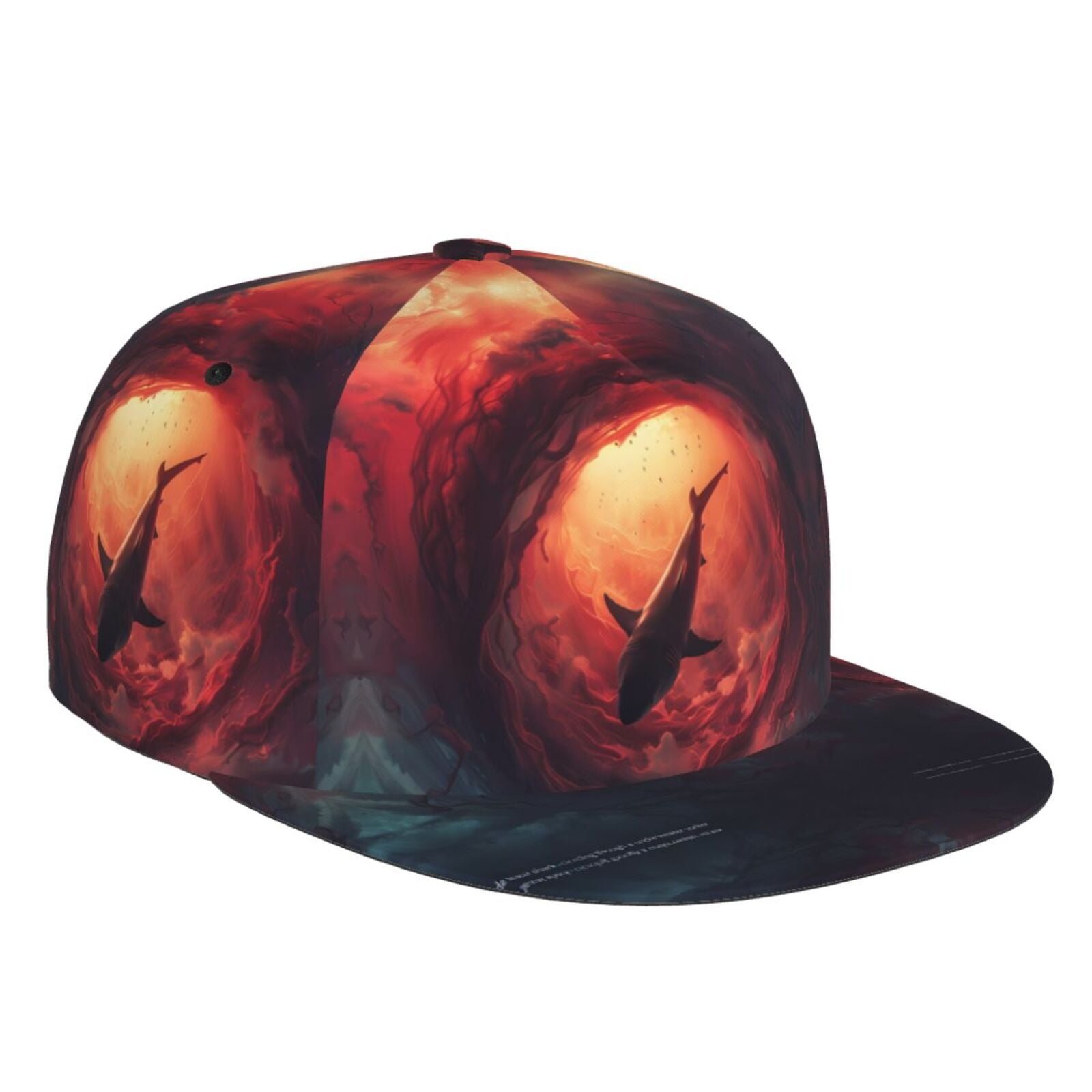 Flat Bill Trucker Hats for Women Men - Shark Underwater Vortex ...