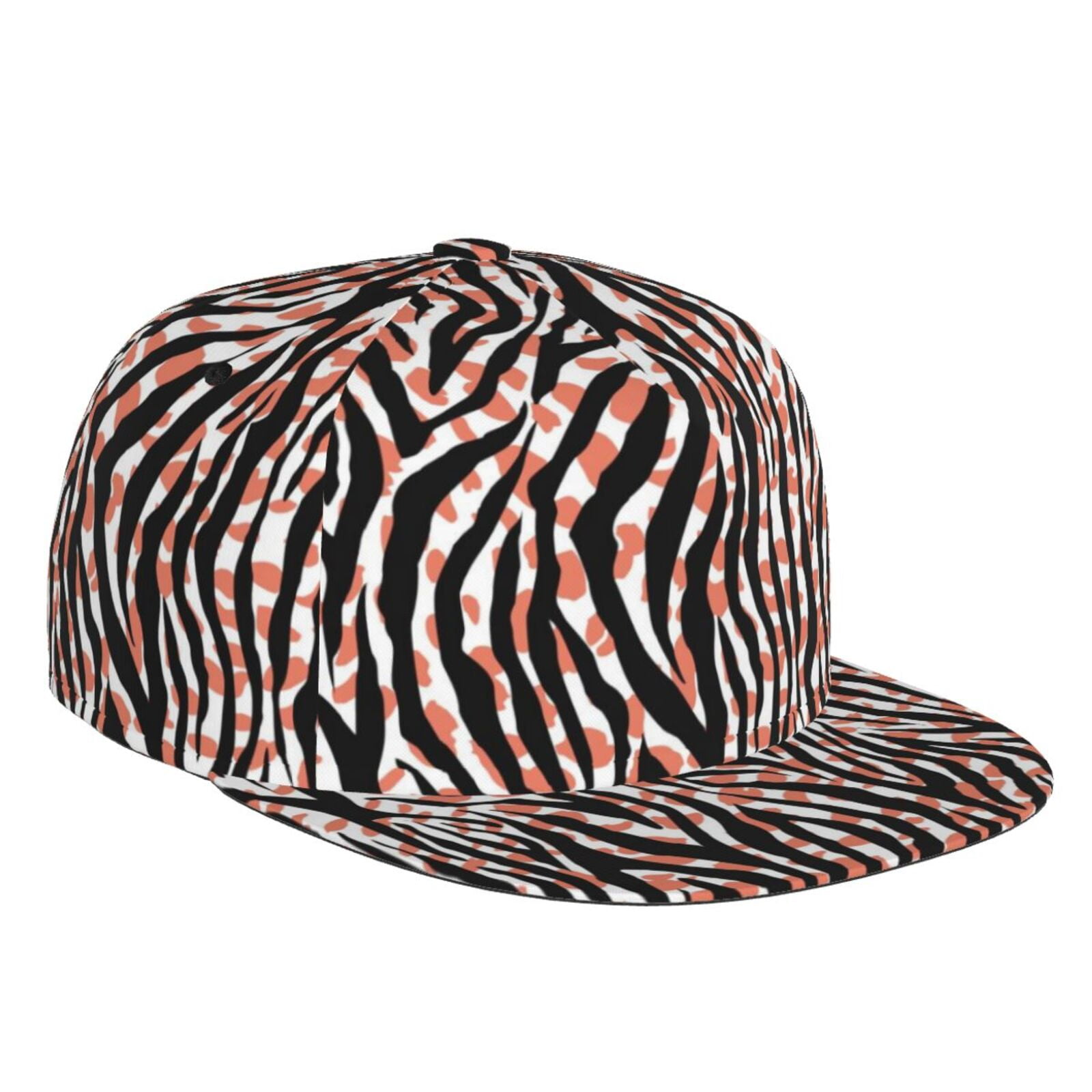 Flat Bill Trucker Hats for Women Men - Zebra Skin Leopard Print ...