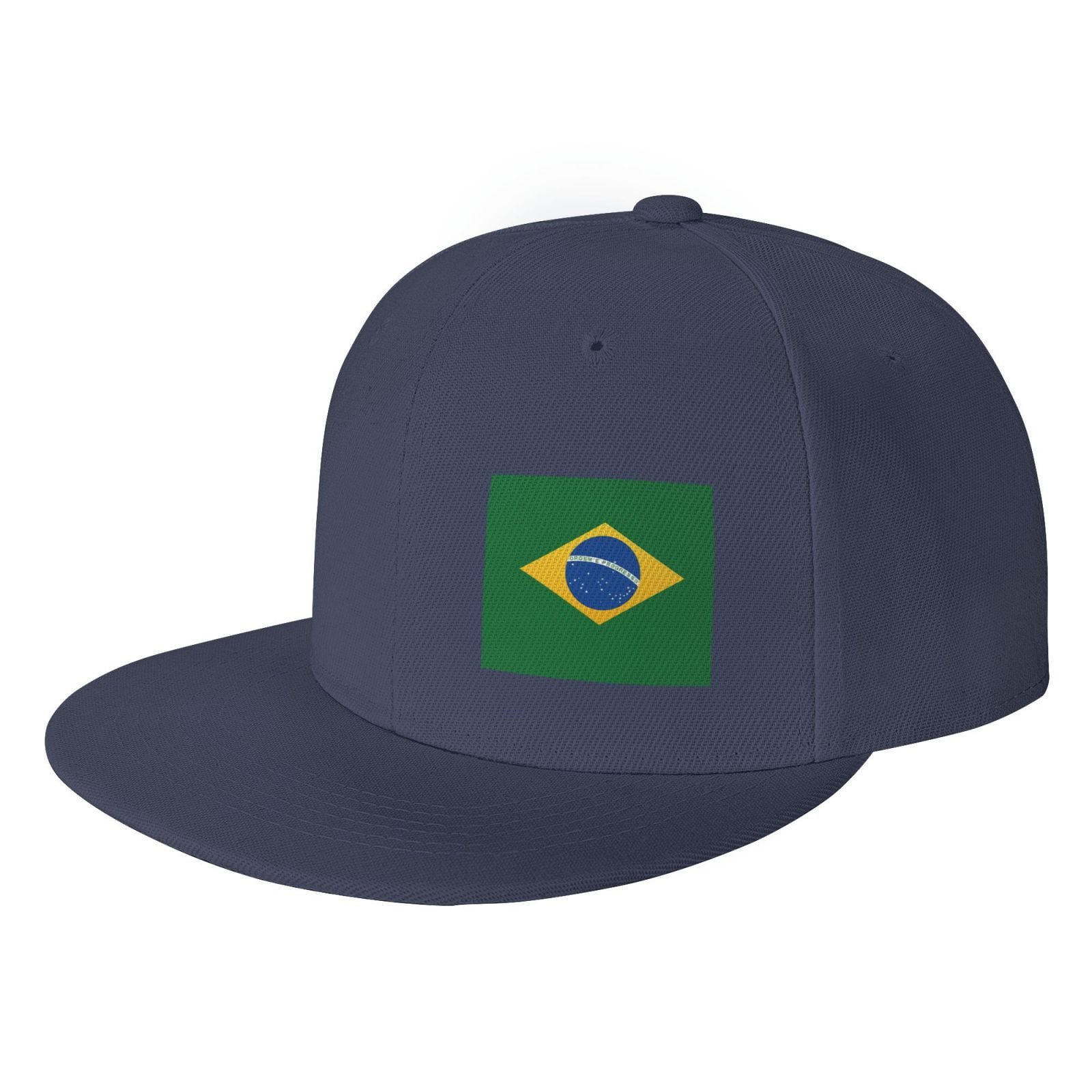 Flat Bill Visor Classic Snapback Hat Brazil Flag Adjustable Style ...